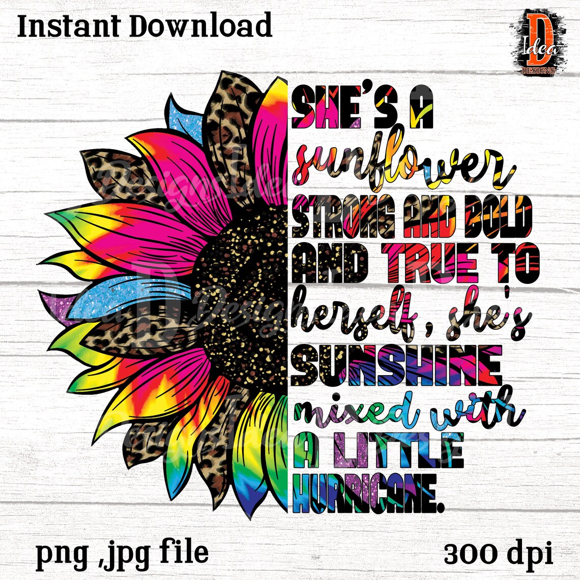 She's a Sunflower Strong and Bold Design Digital | Etsy