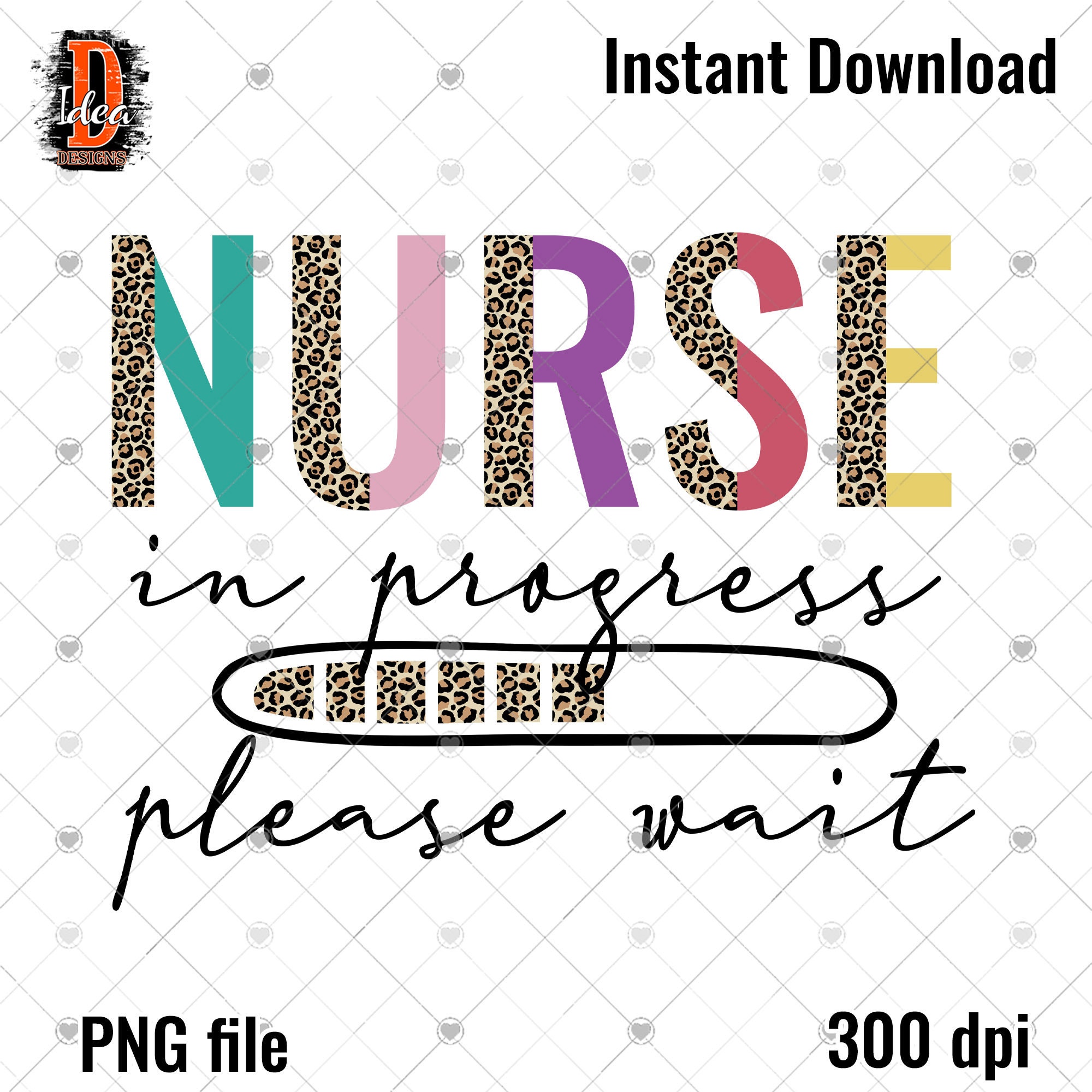 Nurse in Progress Leopard PNG: Boho T-shirt Design (digital Download ...