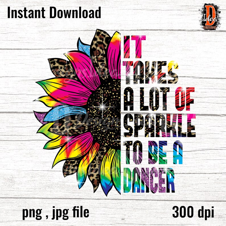 It Takes A Lot of S-parkle to Be A Dancer Leopard Colorful - Etsy