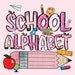 School Alphabet Doodle Letters & Numbers Sublimation PNG ,alpha Doodle ...