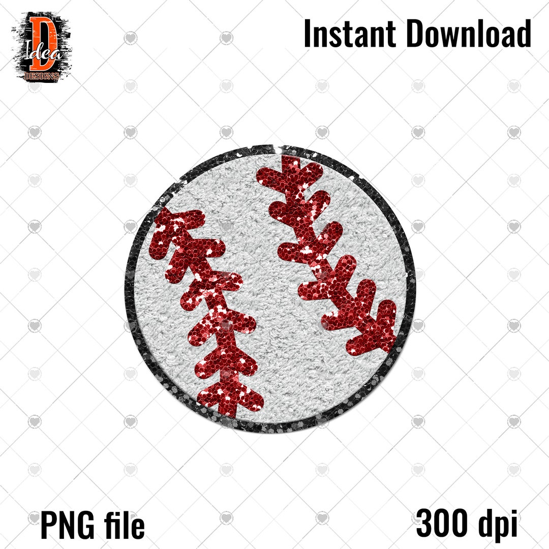 Ball Baseball Faux Sequin Chenille PNG Bundle , Glitter Baseball Sports Doodle , Baseball ...