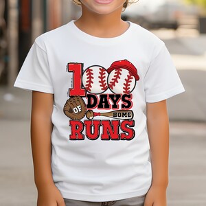 100 Day's of Home Runs Sublimation PNG File Digital Download , Baseball ...