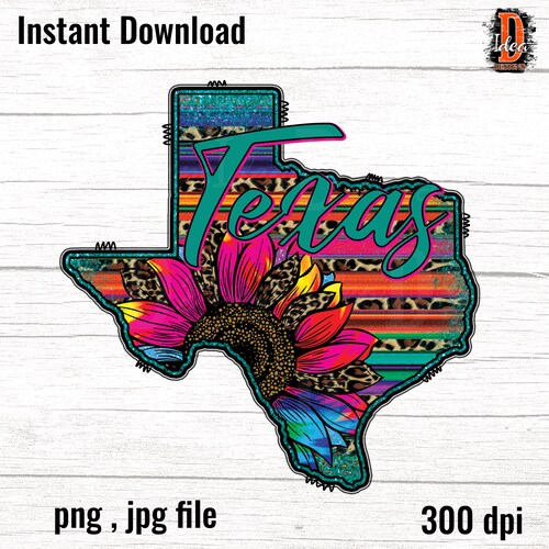 Texas PNG / TX State / Serape Texas / Digital Download / - Etsy