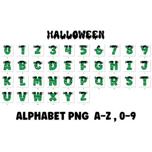Halloween Letters & Numbers Clipart: Pumpkin, Mummy, Frankenstein ...