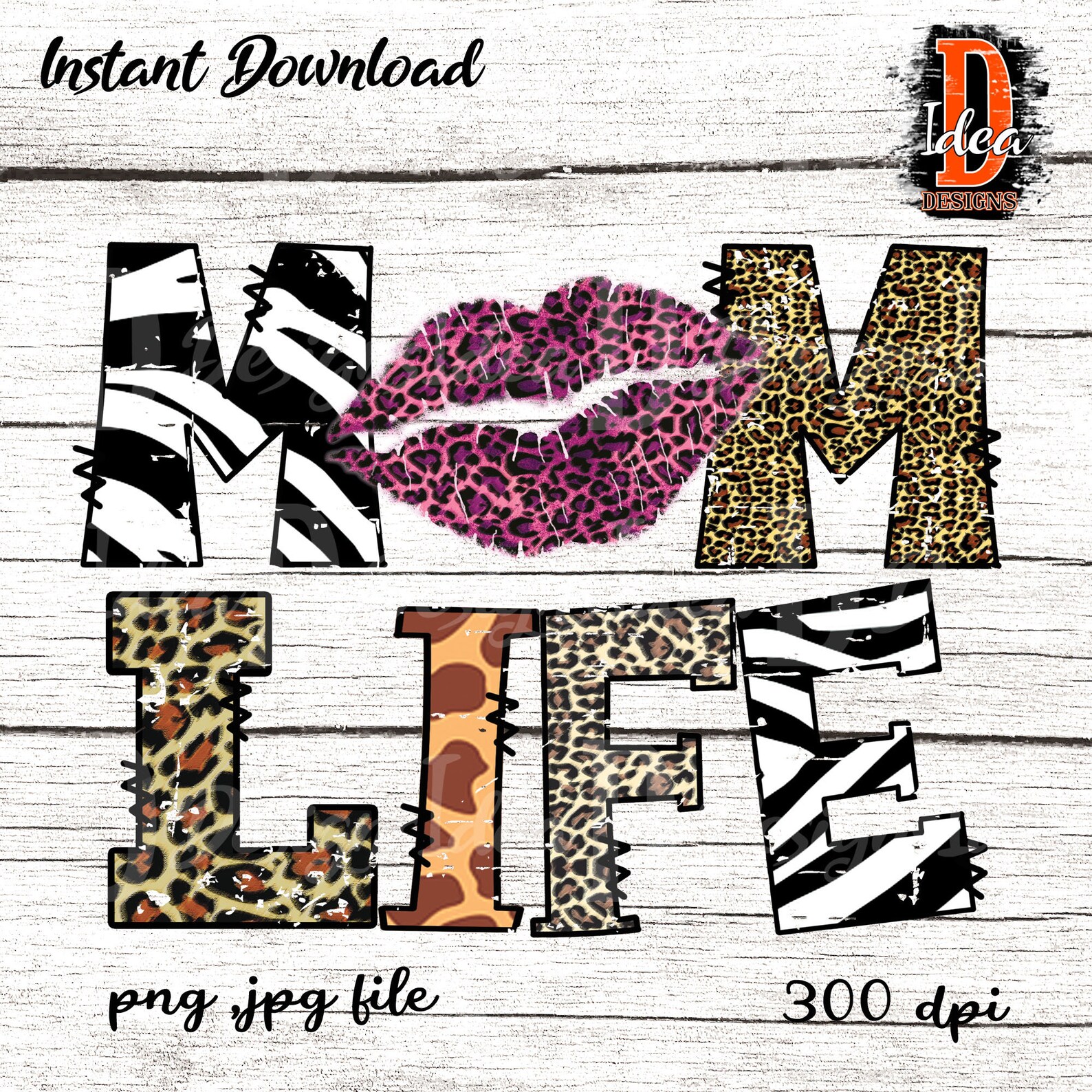 Mom Life Png, Mom Png, Mom Life Digital Download, Leopard Mom Digital ...