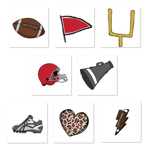Football Alphabet PNG: Doodle Font, Leopard Print (digital Download) - Etsy