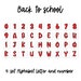 Doodle Alphabet PNG: Back to School Letters & Numbers (digital Download ...