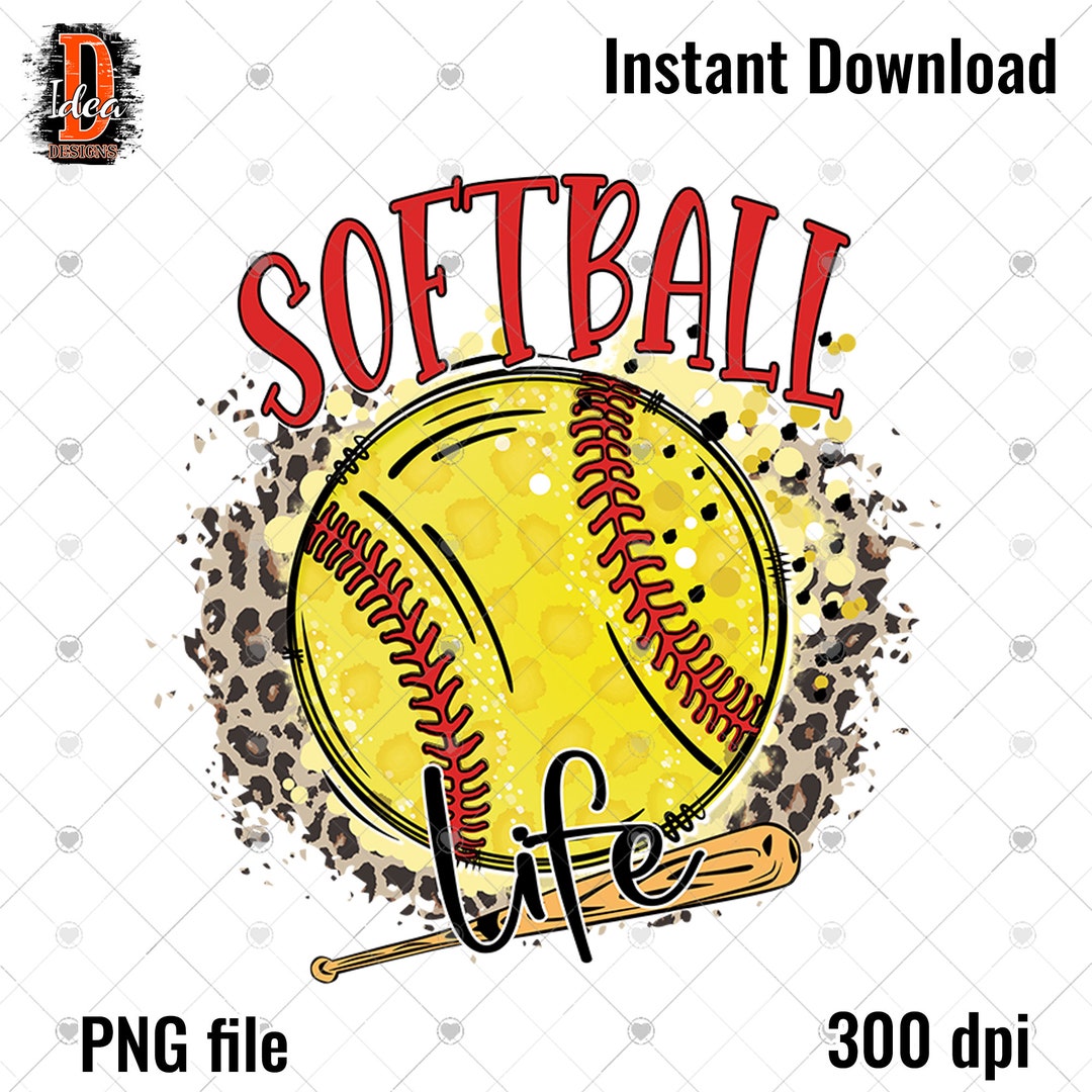 Softball Life Leopard Png , Softball Mom , Cheetah , Softball Bat ...