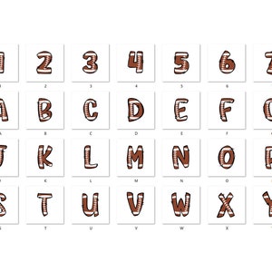 Football Doodle Alphabet PNG Bundle: Leopard Print Alpha Set (digital ...