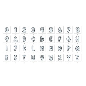 School Alphabet Doodle Letters & Numbers PNG Clipart (digital Download ...