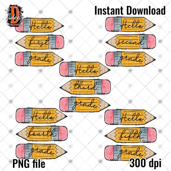 Back to School Digital Png File Bundle First Day of School - Etsy