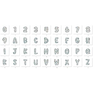 School Alphabet Doodle Letters & Numbers PNG Clipart (digital Download ...