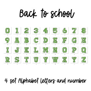 Doodle Alphabet PNG: Back to School Letters & Numbers (digital Download ...