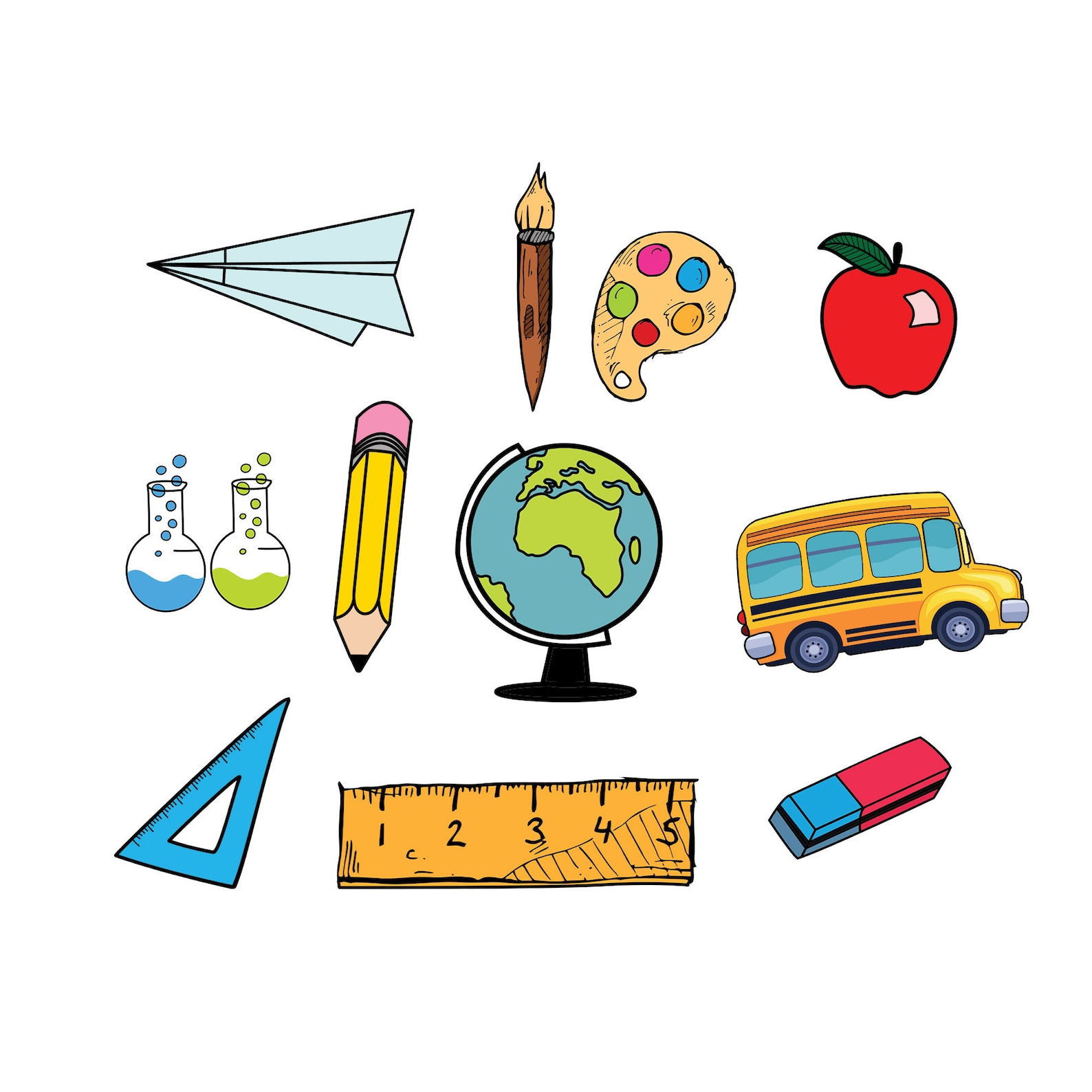 School Doodle Letters & Numbers PNG Clipart: Back to School Alpha Pack ...