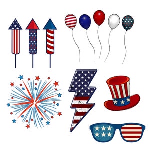 Patriotic Alphabet Doodle PNG , 4th of July , Independence Day , Bundle ...