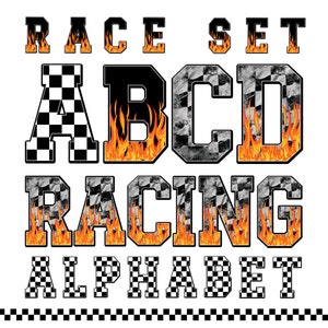 Race Alphabet Bundle Png , Bundle Checkered Numbers , Alphabet Letters ...