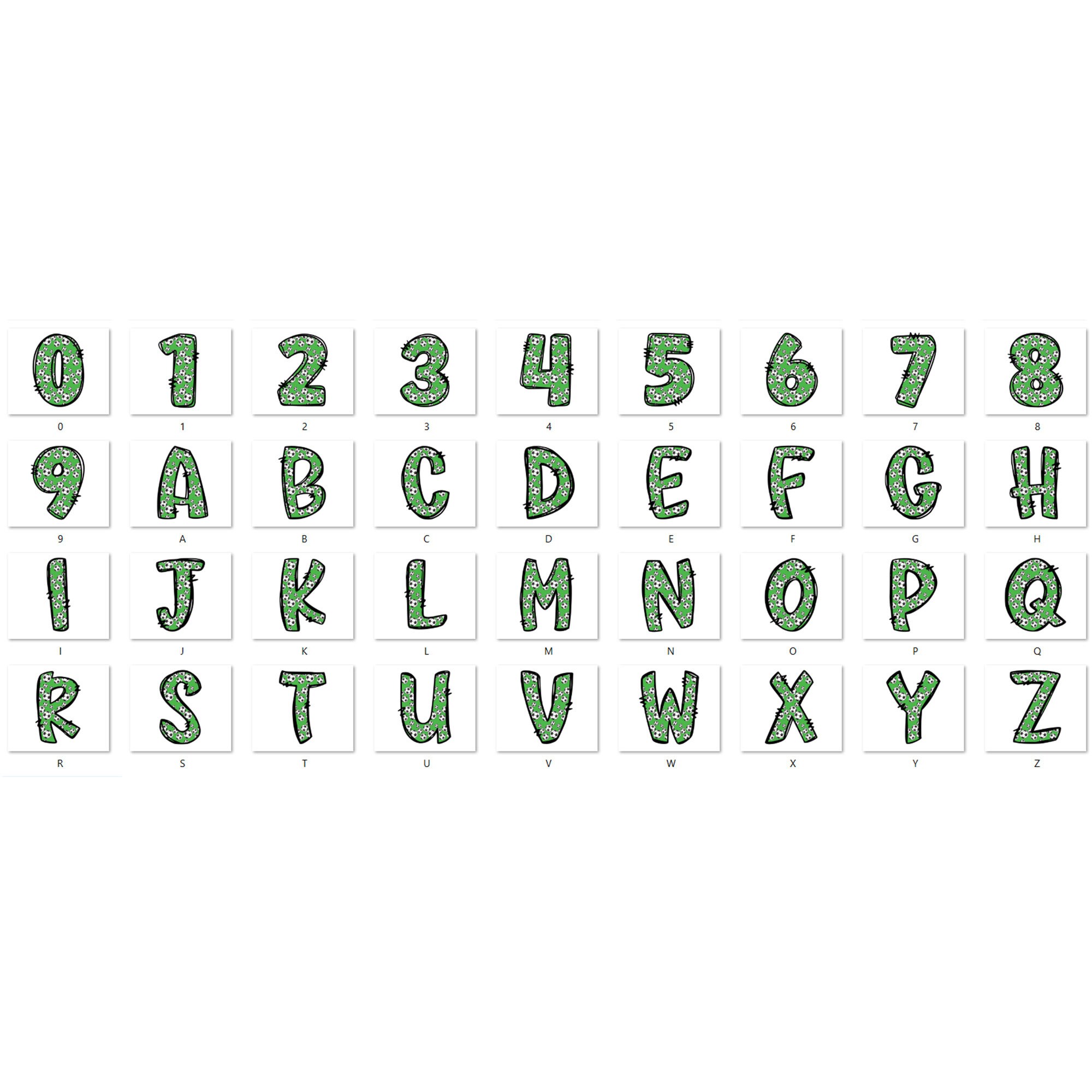 Soccer Alphabet PNG: Doodle Font, Leopard Print (digital Download) - Etsy