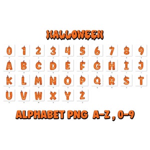 Halloween Letters & Numbers Clipart: Pumpkin, Mummy, Frankenstein ...