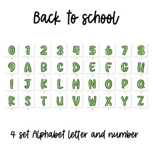 Doodle Alphabet PNG: Back to School Letters & Numbers (digital Download ...