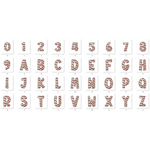 Christmas Alphabet Doodle Letters & Numbers Sublimation PNG , Xmas ...