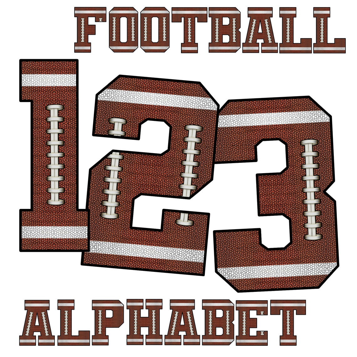 Football Alphabet Letters PNG Sublimation Numbers Football - Etsy