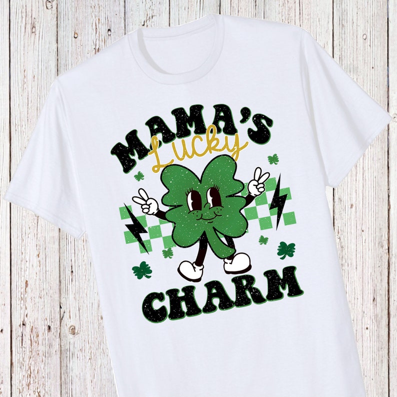 Mama's Lucky Charm St Patrick's Day PNG: Retro Clover (digital Download ...