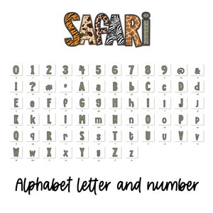 Safari Animal Print Alphabet Letters: Zoo PNG (digital Download) - Etsy
