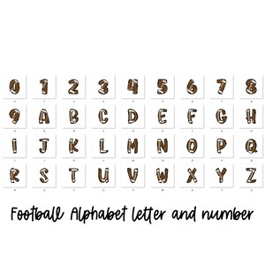 Football Alphabet Doodle Letters & Number PNG , Bundle Football Alpha ...