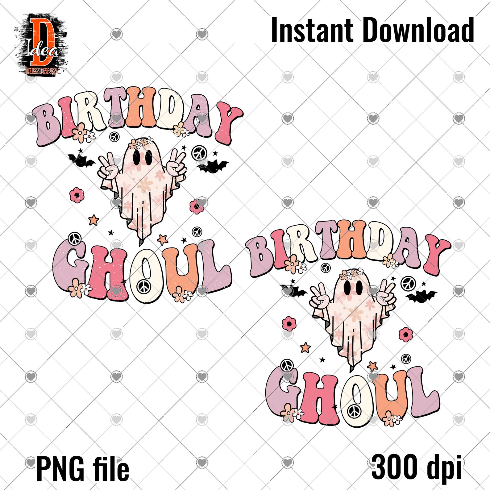 Birthday Ghoul PNG: Retro Halloween Ghost Squad (digital Download) - Etsy
