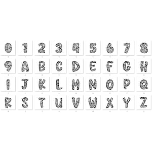 Safari Animal Print Alphabet & Numbers: Zoo Doodle Letters (digital ...