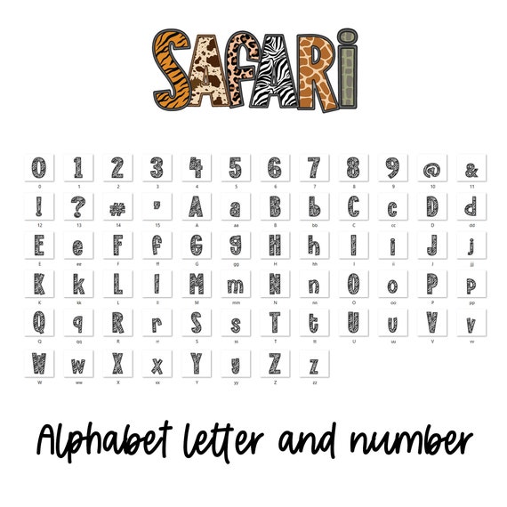 10 Safari Animal Font Images Zoo Animal Alphabet Letters