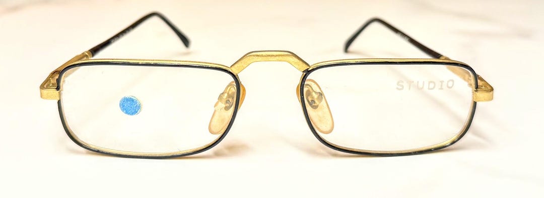 New Discontinued Studio Eyeglasses Black / Gold Vintage Frames - Etsy