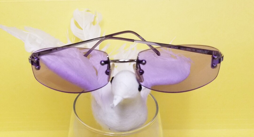 New Violet Frameless MIYAGI Sunglasses Light Purple Designer Frames ...