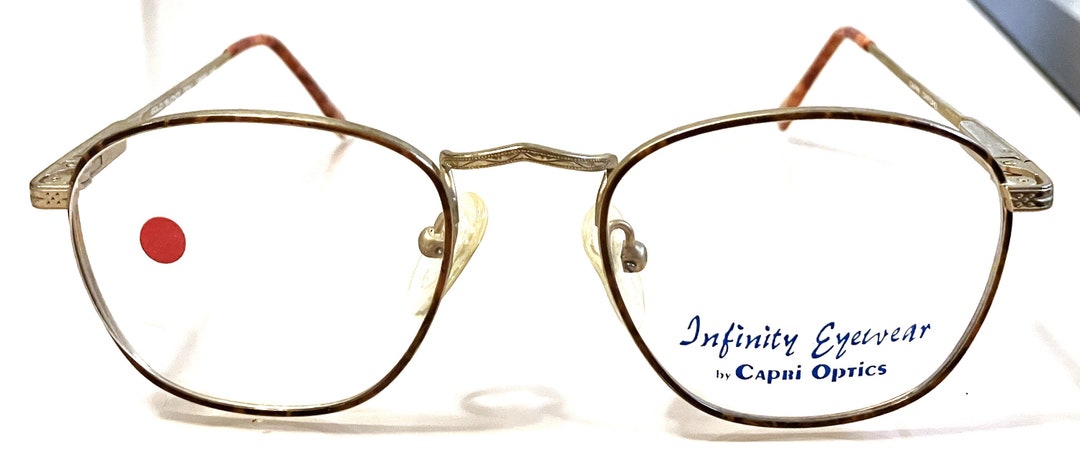 New Infinity Eyewear Diamond-cut Temples/bridge W/ Amber Blast Rim and ...
