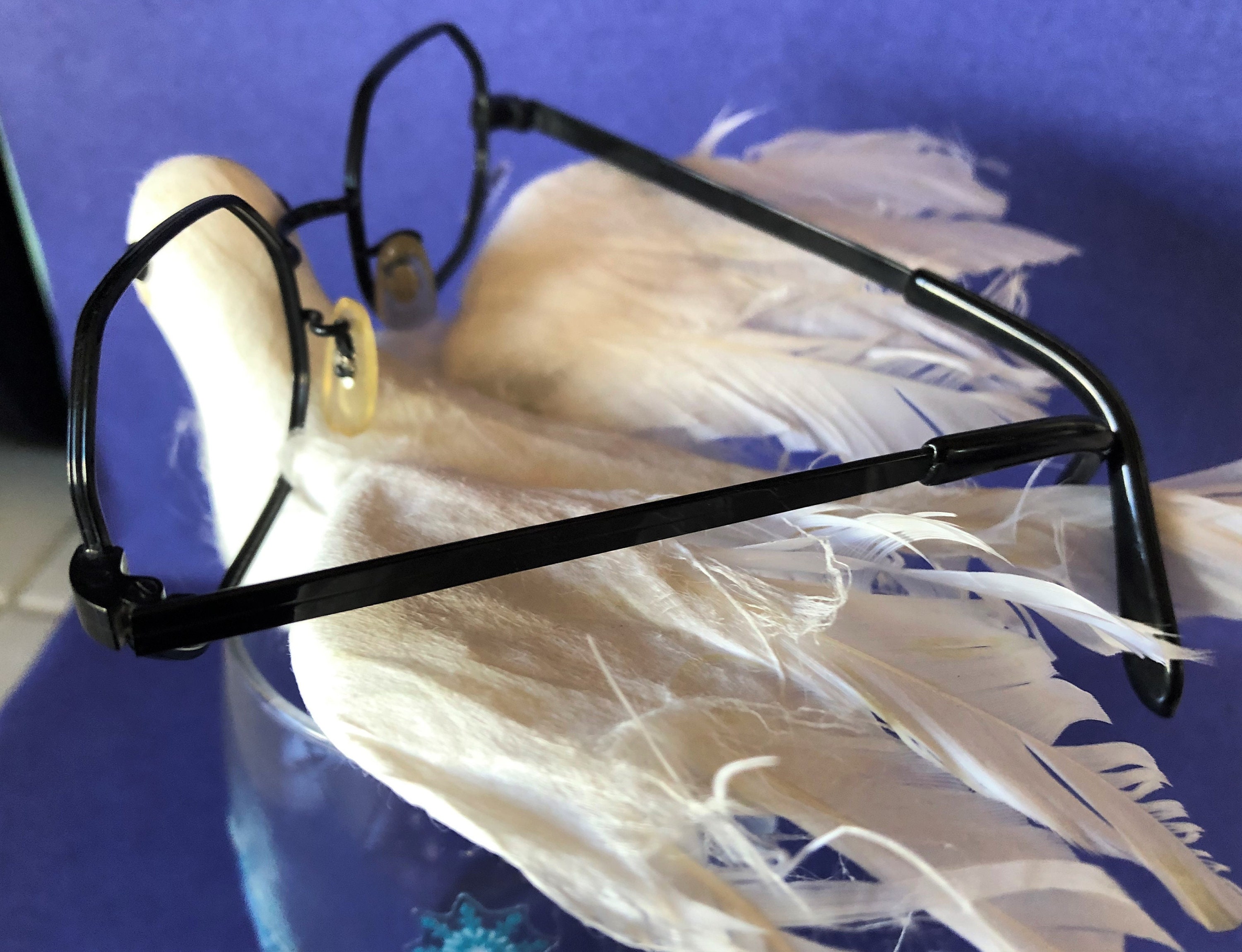 New Solid Black Octagon Eyeglasses Bold Frames BLK on BLK Cool Look ...