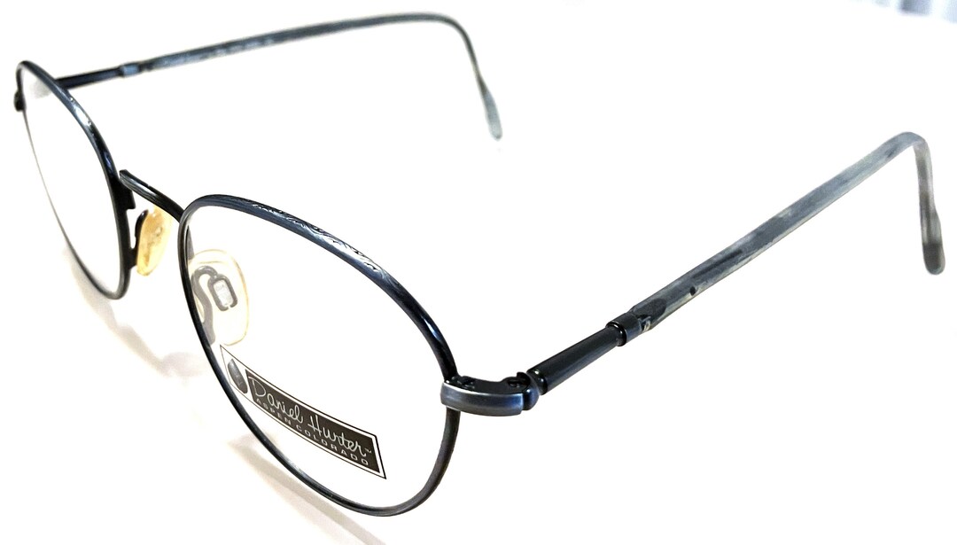New Daniel Hunter Eyeglasses Grey Roundish Frames Diamond-cut Rim ...
