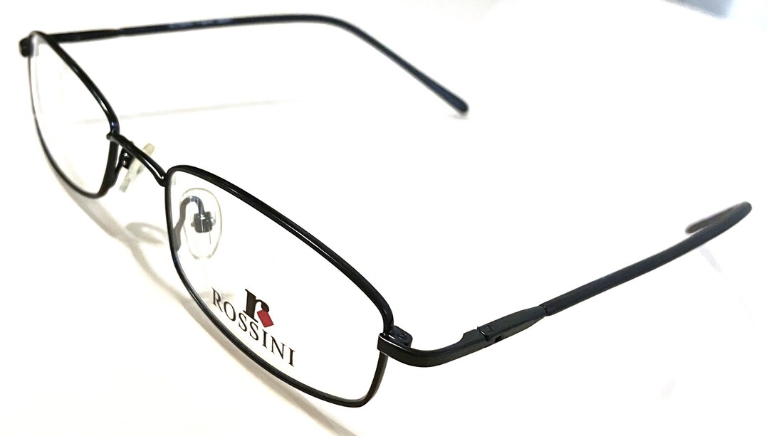 New Rossini Eyeglasses Black Rectangular Frames ~ Discontinued Model ...