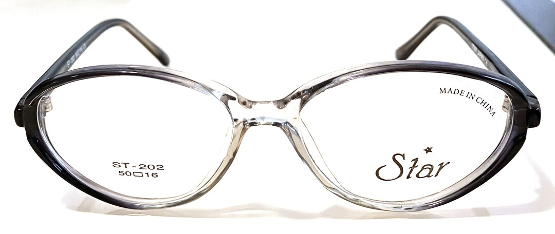 New Ladies Star Eyeglasses Clear & Grey Gradient Fusion Frames ...