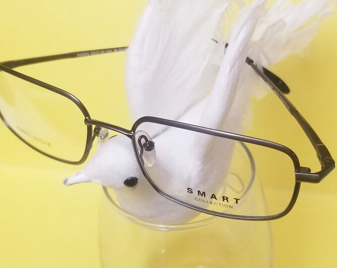 New Matte Gunmetal SMART Eyeglasses Rectangle Frames Prescription ...