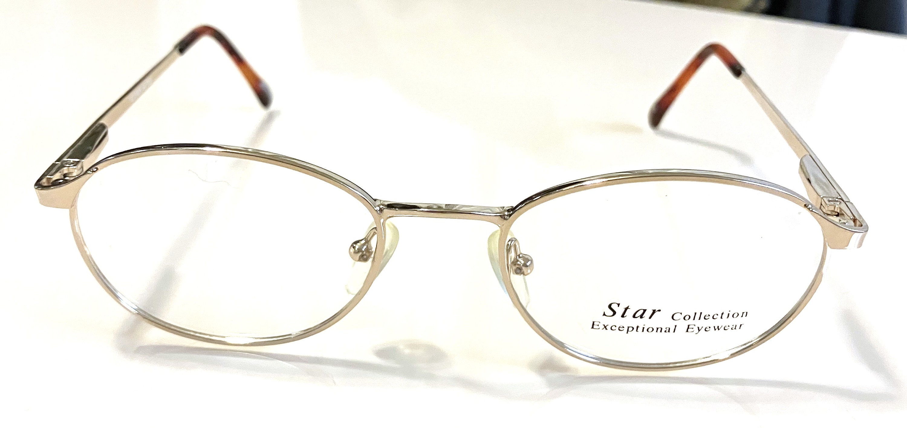 New Roundish Shiny Gold Star Eyeglasses ~ Discontinued Frames ~ Ships ...