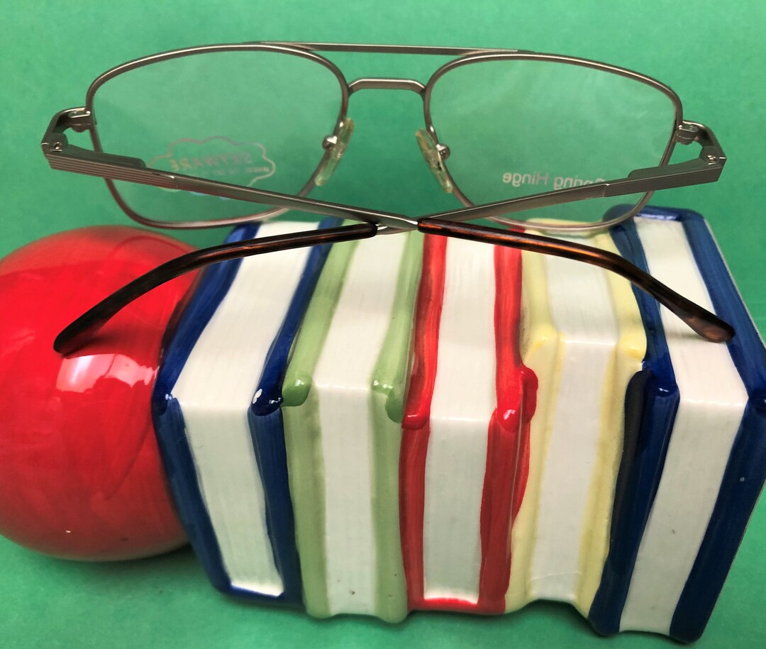 New Two-tone Small Aviator SKYWARE Eyeglasses Matte Silver/amber Fusion Frames ~ Discounted ...