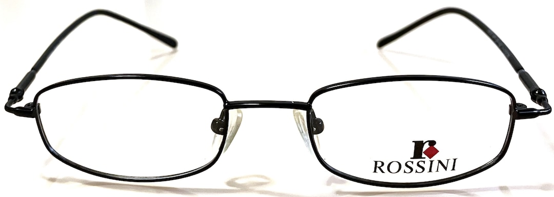 New Rossini Eyeglasses Matte Black Rectangular Frames ~ Discontinued ...