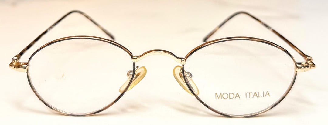 New Old Stock Vintage Moda Italia Eyeglasses Gold / Brown Tortoise ...