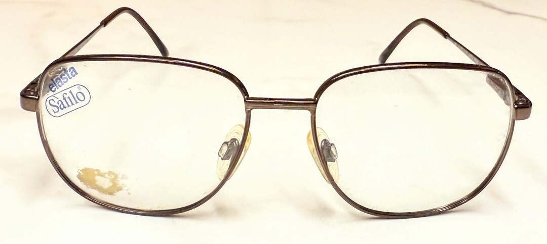 New Old Stock Vintage Safilo Elasta Eyeglasses Bronze Large Frames Made ...