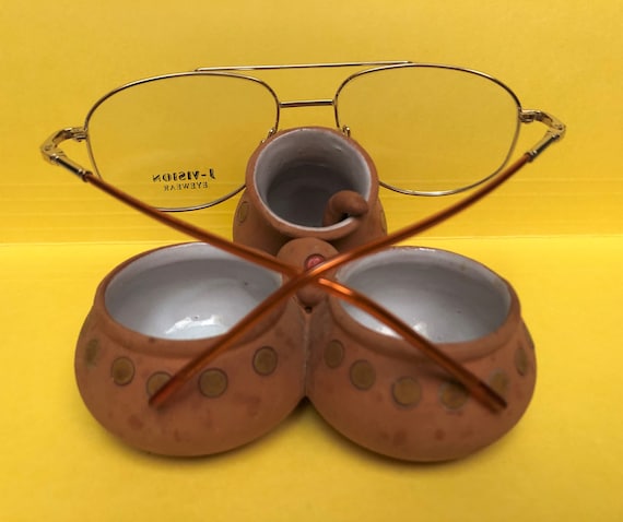 New J-Vision Aviator Eyeglasses Gold RX Frames Made J… - Gem