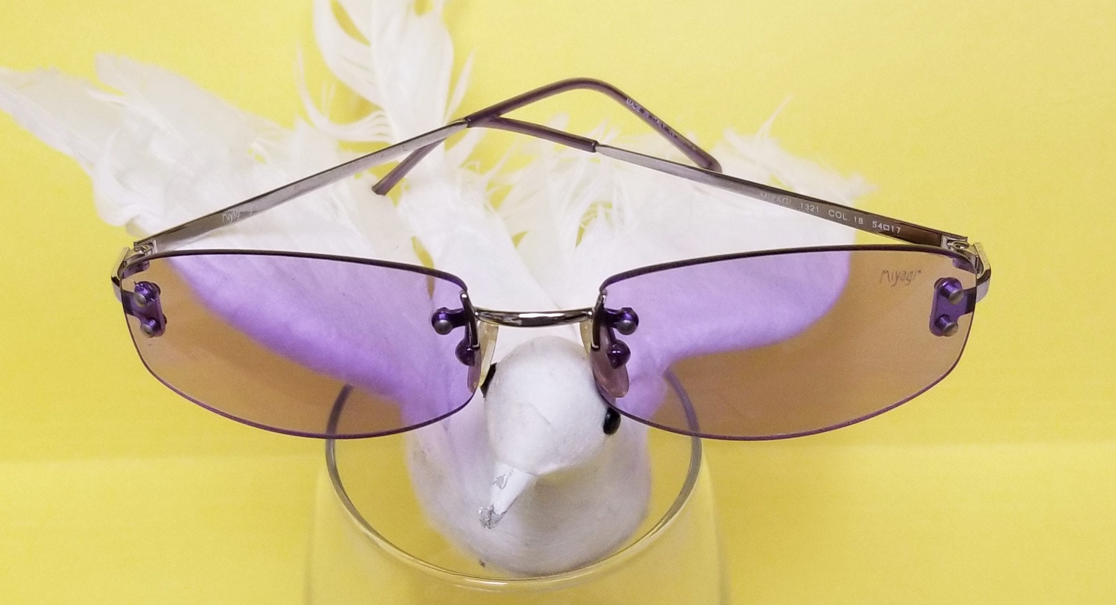 New Violet Frameless MIYAGI Sunglasses Light Purple Designer Frames ...