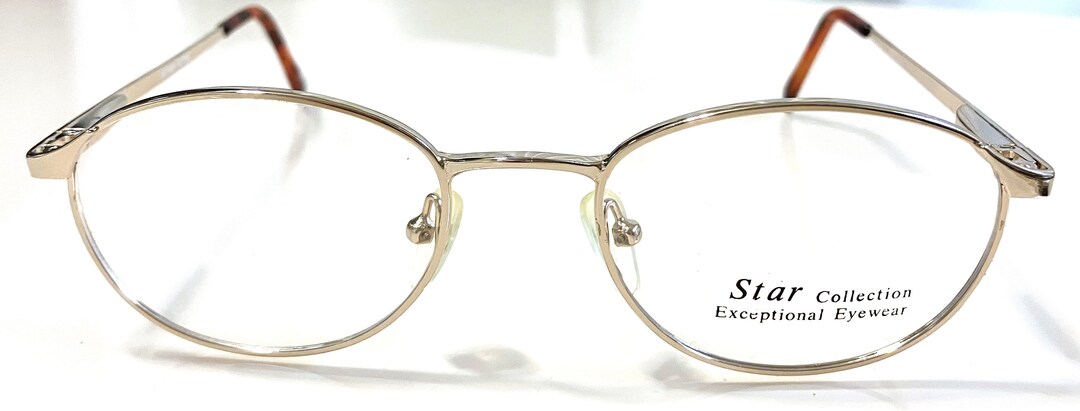 New Gold Star Eyeglasses Roundish Square Frames Discontinued - Etsy