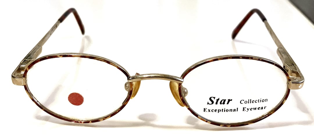 New Gold Star Eyeglasses Amber Rim Temple Tips ~ Ships FREE in USA ...