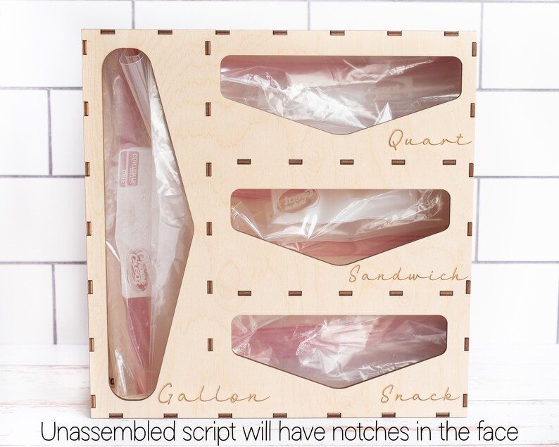 Sandwich Bag Organizer Bag Organization Wooden Baggie - Etsy