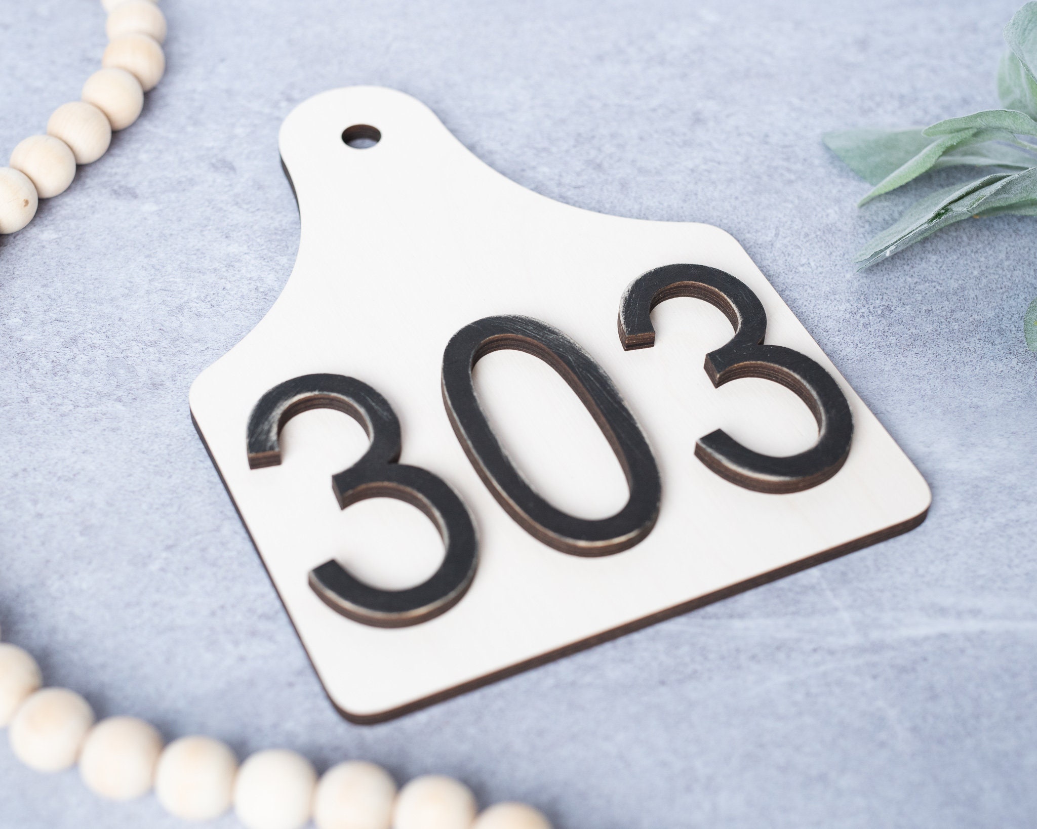 Wooden Ear Tag Sign Custom Ear Tag Cattle Tag Cow Ear Tag | Etsy